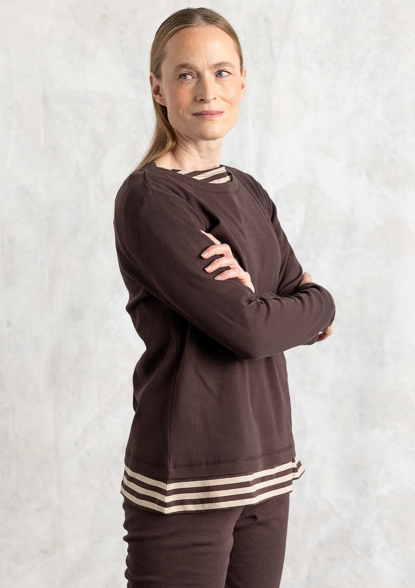 Jerseyshirt aus Bio-Baumwollripp