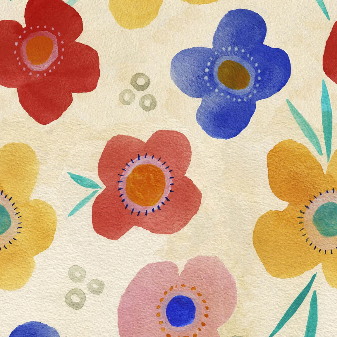 Gudrun Sjödén | Watercolors and Patterns | A Cascade of Patterns