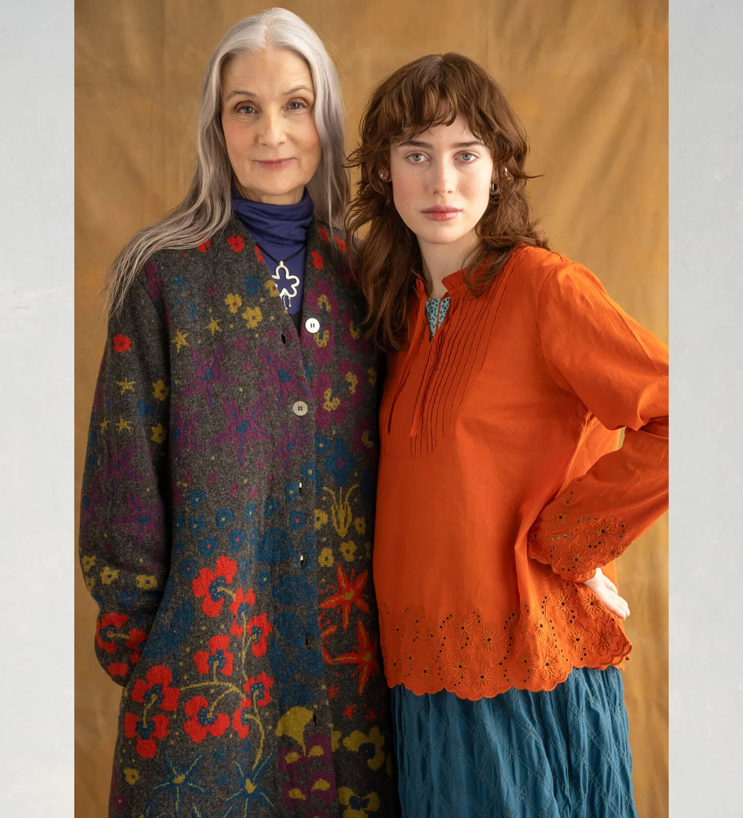 Wool & eco cotton patterned clothes Autumn collection 2024