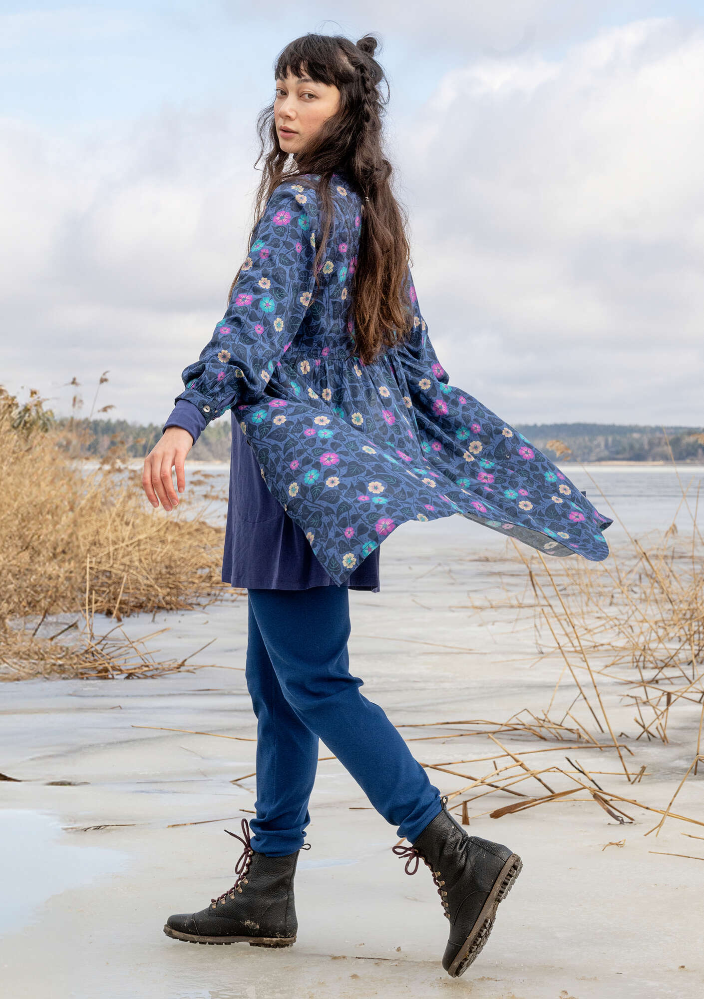 Kleid Borealis aus Bio-Baumwollgewebe