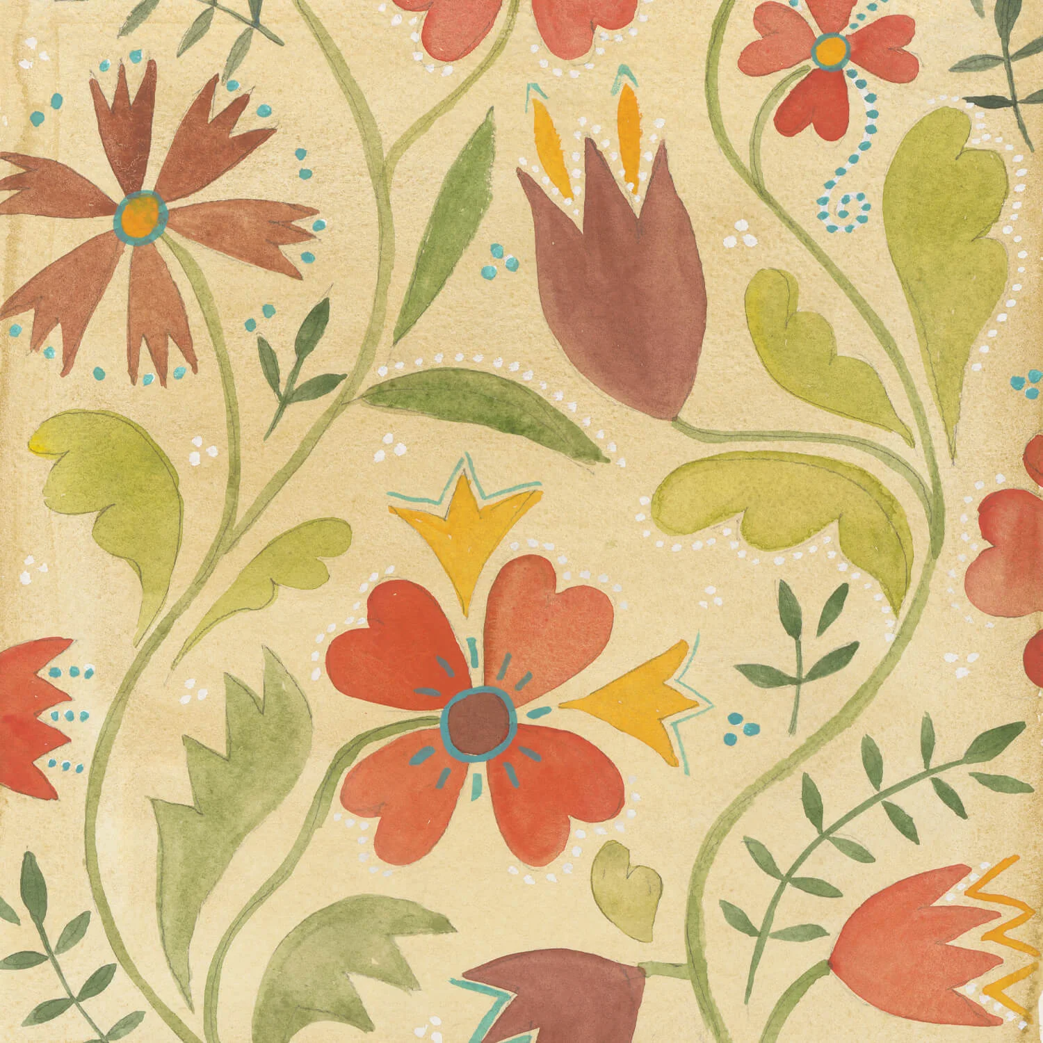 Gudrun Sjödén | Watercolors and Patterns | A Cascade of Patterns