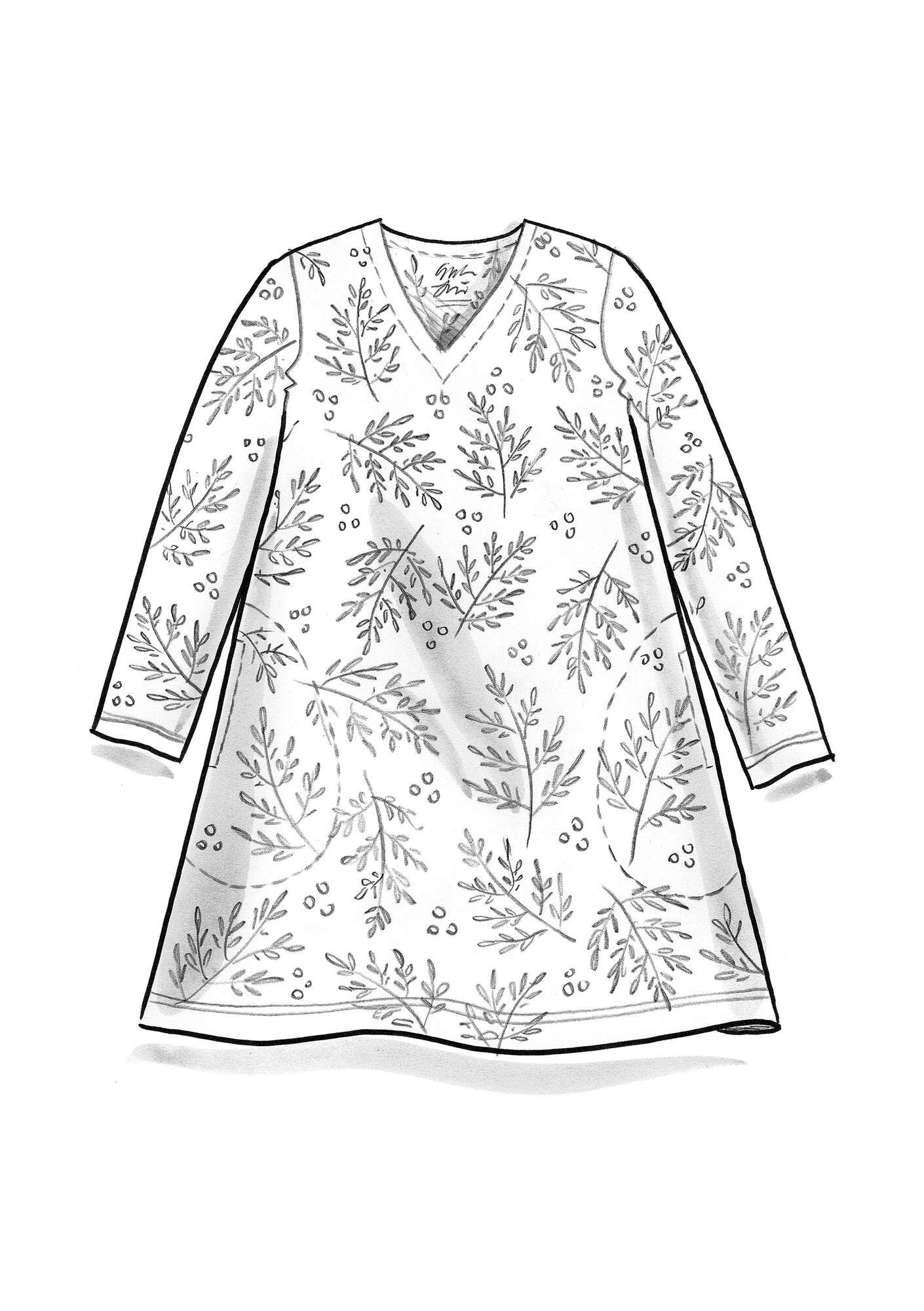 Judit jersey tunic in organic cotton/modal