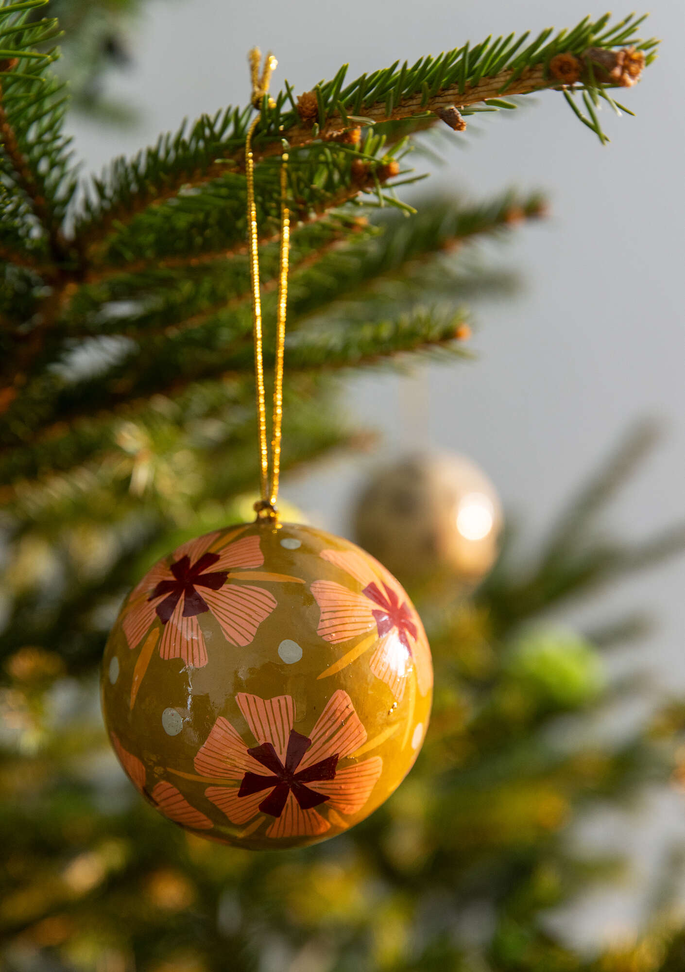 Kerstbal Alaska Forest van papier-maché