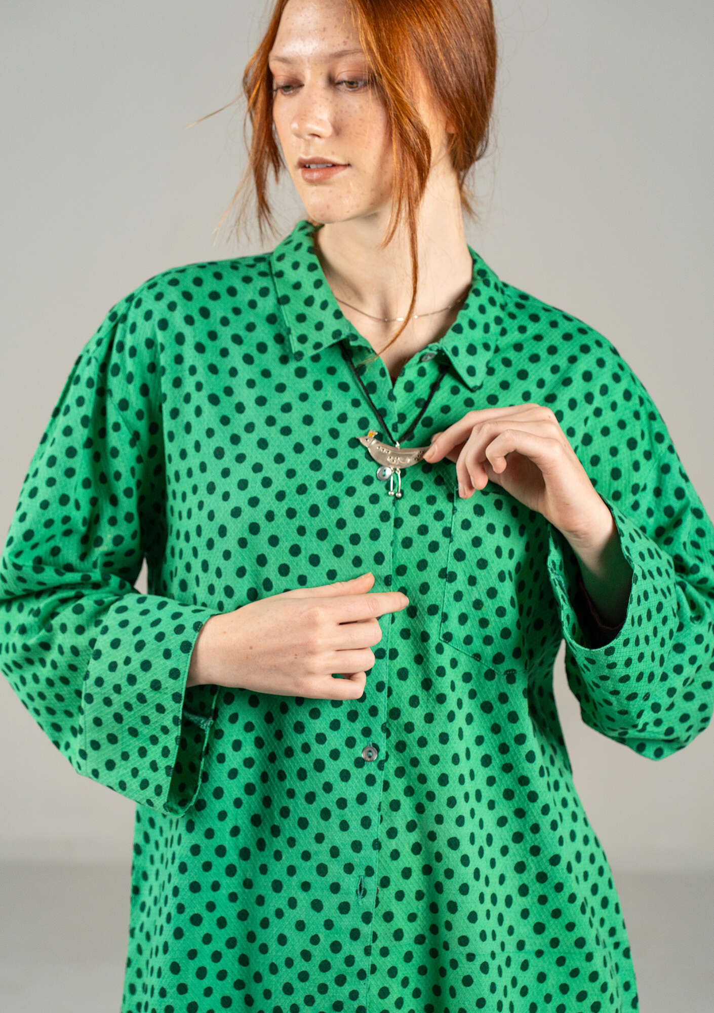 Webbluse Olivia aus Bio-Baumwolle