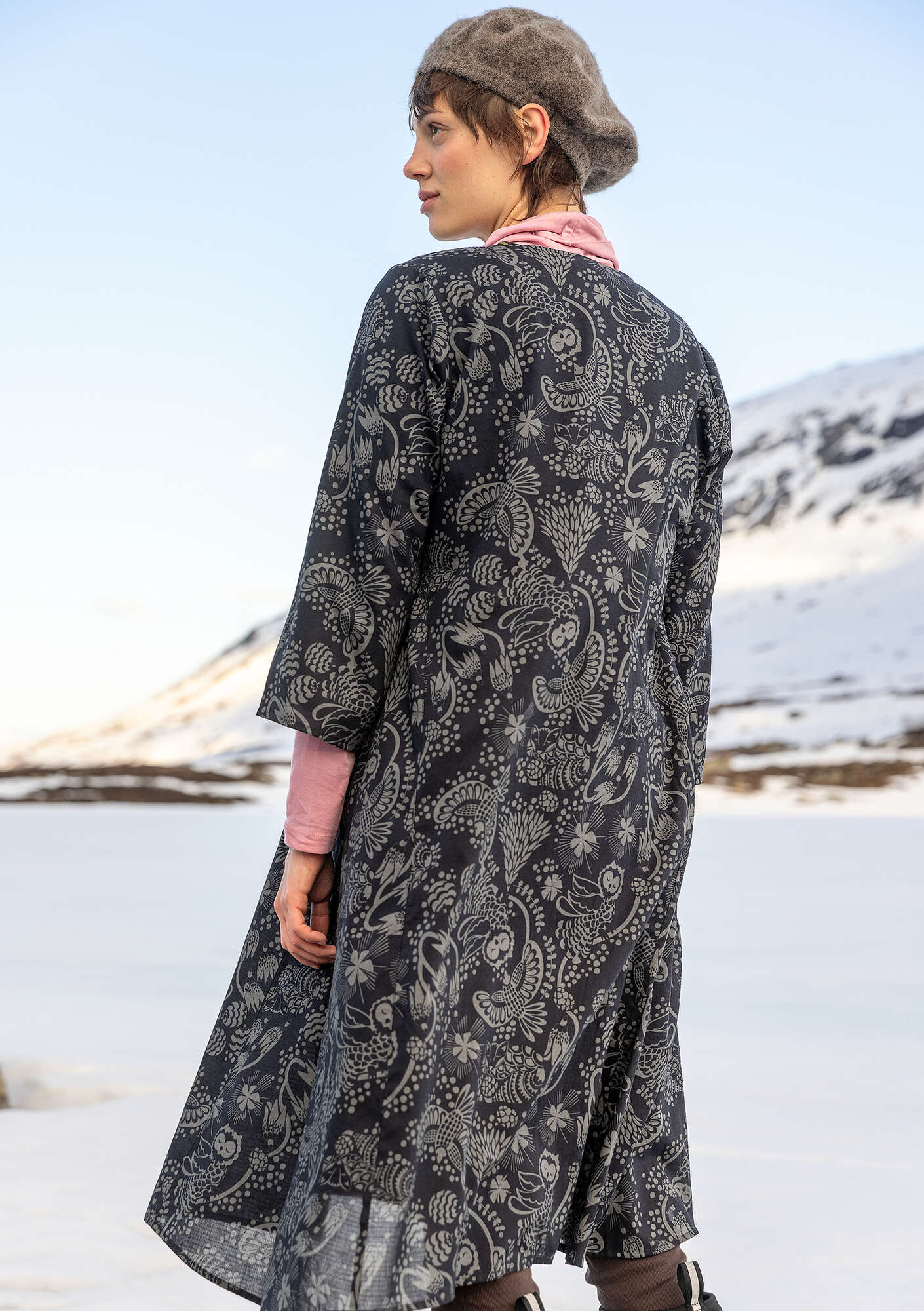 Vävd klänning Denali i ekologisk bomull