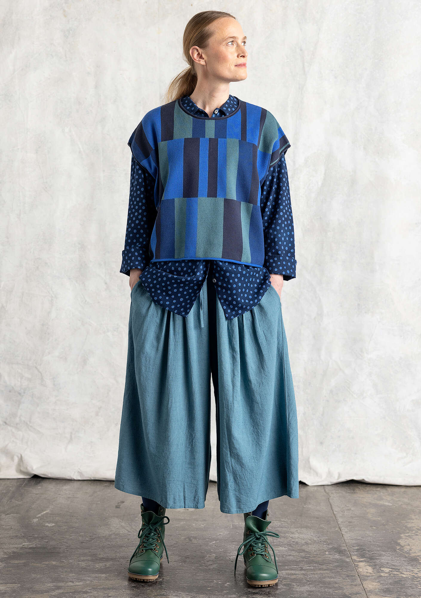 Slip-over Rut van gebreid biologisch/gerecycled katoen