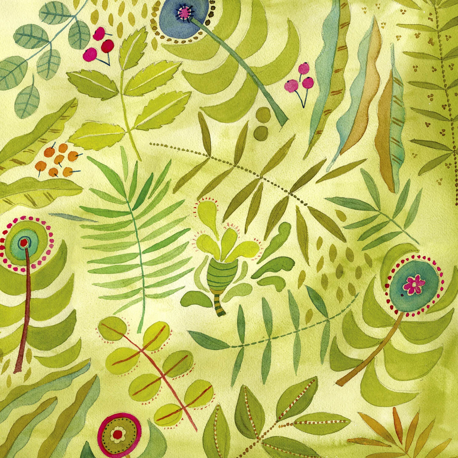 Gudrun Sjödén | Watercolours and designs | A parade of designs